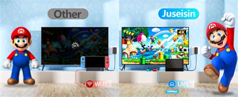 Juseisin Docking Station For Switch And Switch Oled With Ethernet Port 4k Hdmi Tv Hub