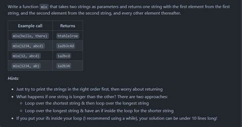 Solved Write A Function Mix That Takes Two Strings As
