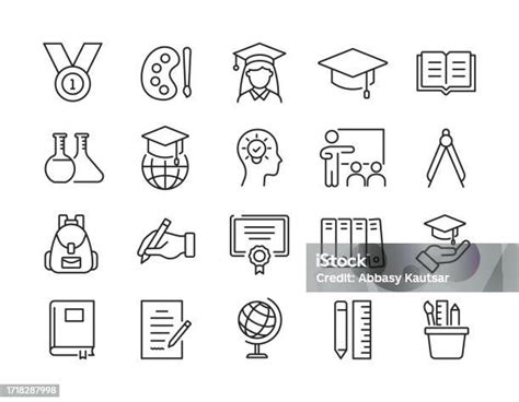 교육 가는 선 아이콘입니다 편집 가능한 획 웹사이트 마케팅 디자인 로고 앱 템플릿 Ui 등 벡터 그림입니다 교육에 대한 스톡 벡터 아트 및 기타 이미지 Istock