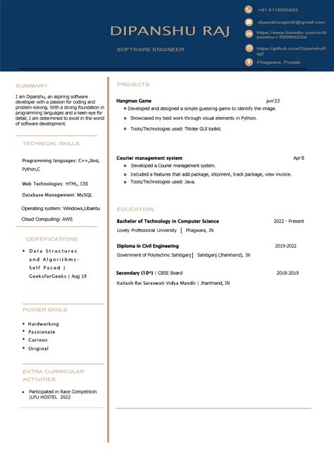 Dipanshu Raj Dipanshu Raj Software Engineer Summary I Am Dipanshu An