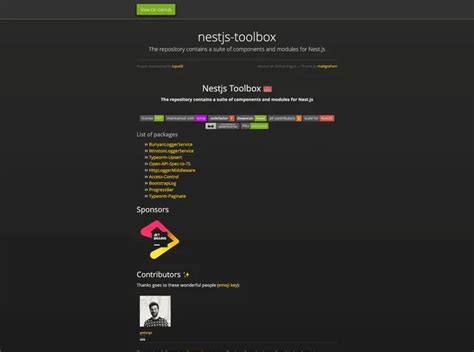 Nestjs Toolbox By Lupu60 A Nestjs Template Built At Lightspeed