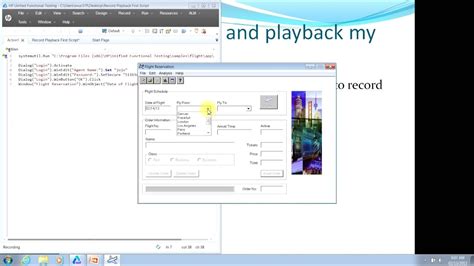 Qtp Video Tutorial How To Record And Playback Your First Script Youtube