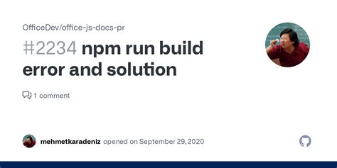 Npm Run Build Error And Solution · Issue 2234 · Officedevoffice Js