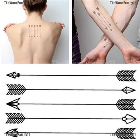 Cod Thf Body Art Waterproof Temporary Tattoos 3d Sex Arrow Design