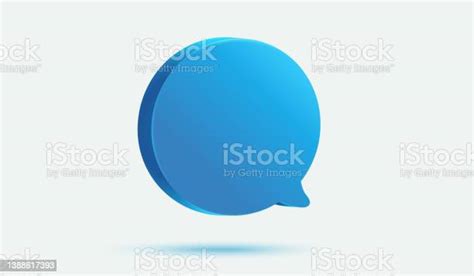 파란색 메시지 버블 3d 벡터 아이콘입니다 배경에 음성 거품 파란색에 대한 스톡 벡터 아트 및 기타 이미지 파란색 풍선 공란 Istock