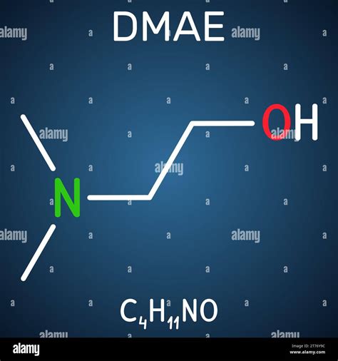 Dimethylethanolamine Dimethylaminoethanol Dmae Dmea Molecule Structural Chemical Formula On