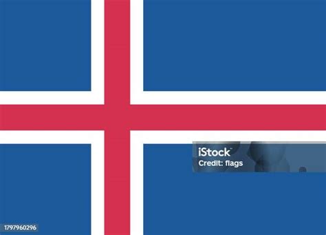 아이슬란드의 국기 플래그 아이콘입니다 표준 색상 표준 크기 사각형 플래그입니다 컴퓨터 일러스트레이션 디지털 일러스트레이션 벡터 일러스트 레이 션입니다 갈색에 대한 스톡 벡터