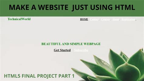 Create A Beautiful Website Just Using Html No Css Used Html5 Final Project Part 1 Youtube