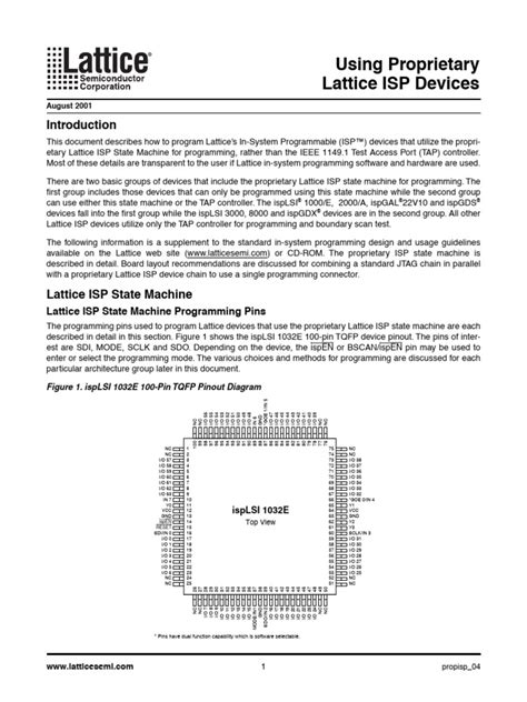 Using Proprietary Lattice Isp Devices Pdf Computer Engineering Computer Architecture