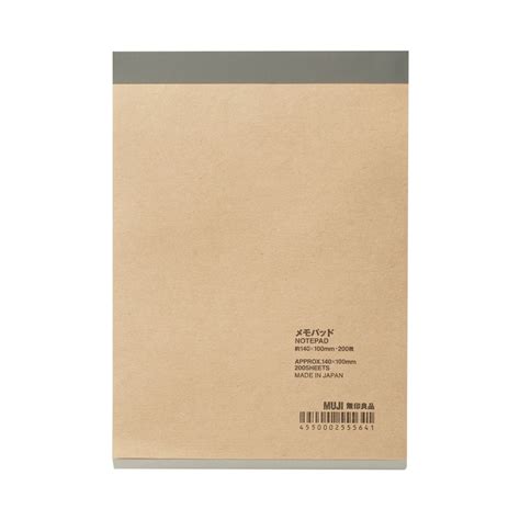 Recycled Paper Notepad Stationery Muji Canada
