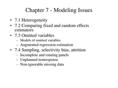 Ppt Chapter 7 Modeling Issues Powerpoint Presentation Free Download Id3489501