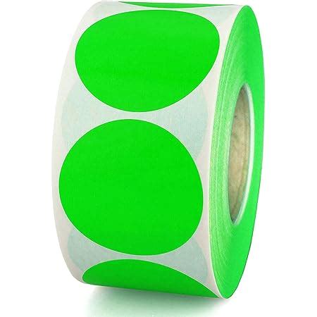 Amazon Com 2 Inch Color Code Labels Round Circle Stickers For Color Coding Fluorescent Green