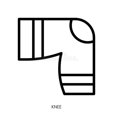 Knee Icon Line Art Style Design Isolated On White Background