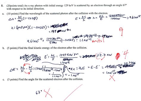 Solved 8 20points Total An X Ray Photon With Initial