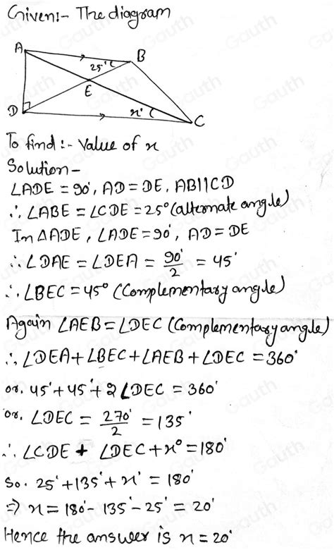 Solved A、 In The Diagram Ab Is Parallel To Dc Ac And Bd Intersect At