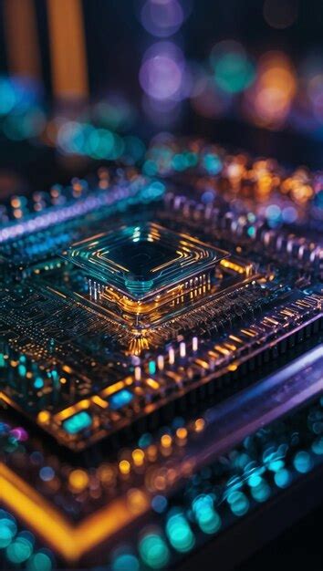 Premium Photo Abstract Quantum Computing Circuit With Futuristic Design