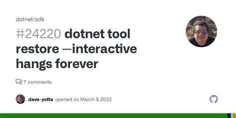 Dotnet Tool Restore Interactive Hangs Forever · Issue 24220 · Dotnet