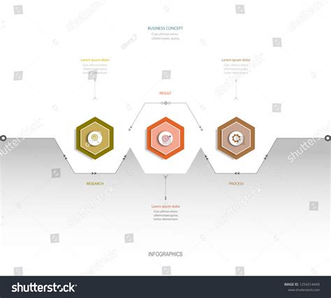 vector infographics polygon label template design stock vector royalty