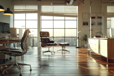 Modern Office Workspace Premium Ai Generated Image