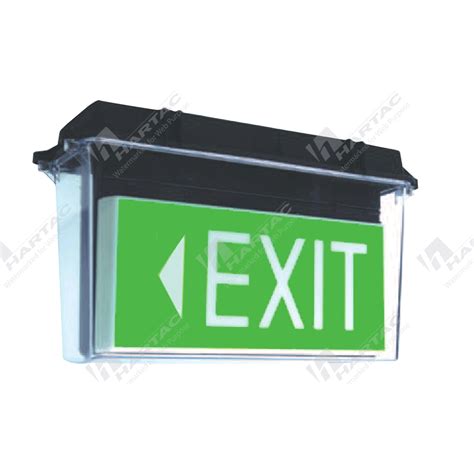 Emergency Exit Light Weatherproof Exit Sign Double Sided Running Man Pictogram