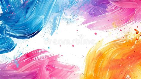 Vibrant Strokes Of Color Blend Seamlessly In A Creative Artistic Expression Stock Illustration