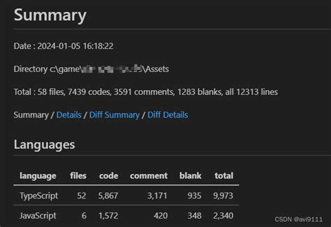 Sourcecounter 源代码统计工具和二次开发 支持typescript统计 一个月居然只写了1w行代码，有效代码每天300不到 Csdn博客