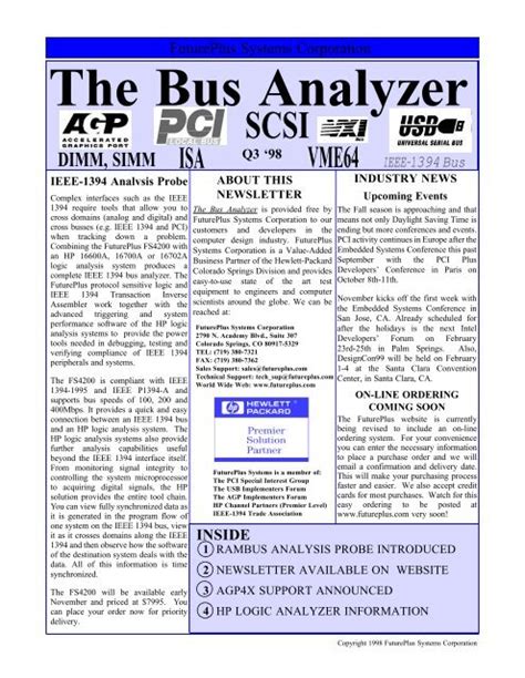 The Bus Analyzer Futureplus Systems