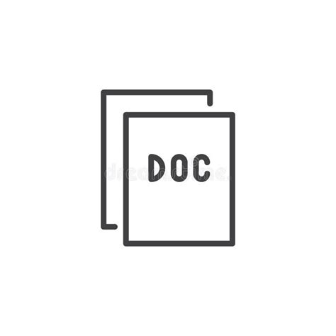 Paper Doc Outline Icon Stock Vector Illustration Of File 116231566