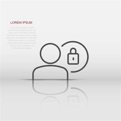 Premium Vector Login Icon In Flat Style People Secure Access Vector Illustration On White