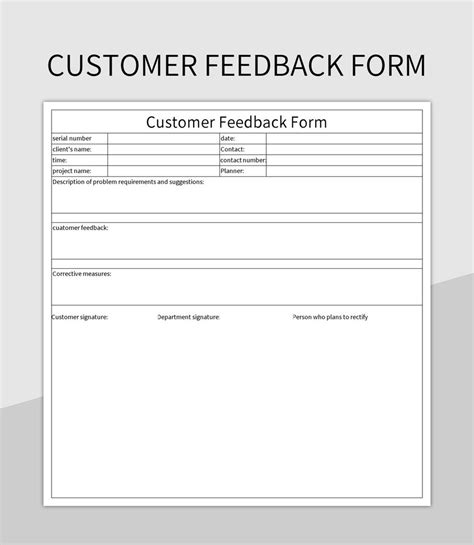 Free Feedback Templates For Google Sheets And Microsoft Excel Slidesdocs