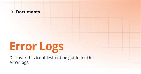 Error Logs Documents