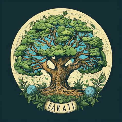 Premium Photo Natures Unity Globe And Tree Illustration