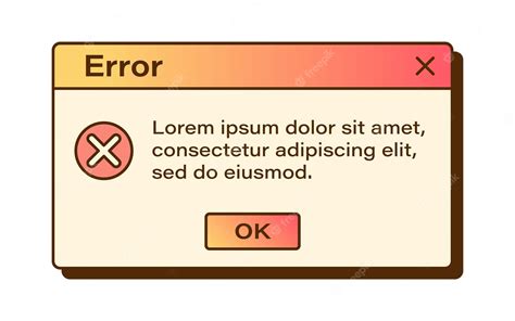 Premium Vector Vector Retro Vaporwave Modal Window Gradient Error