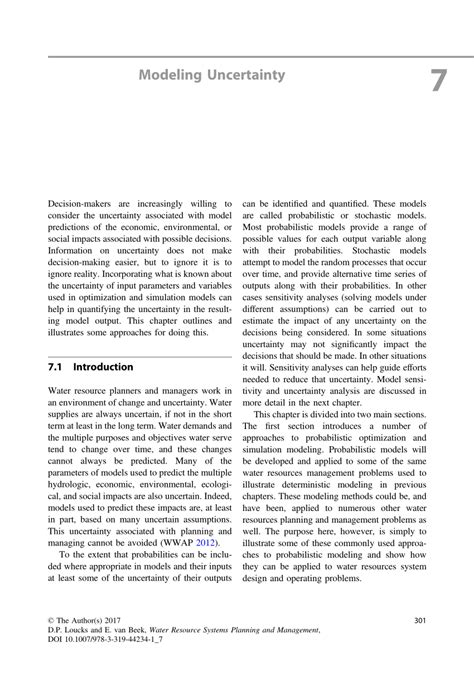 Pdf Modeling Uncertainty