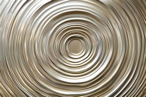 Depicting Abstract Photo Of Circular Silver Metallic Lines Premium Ai Generated Image
