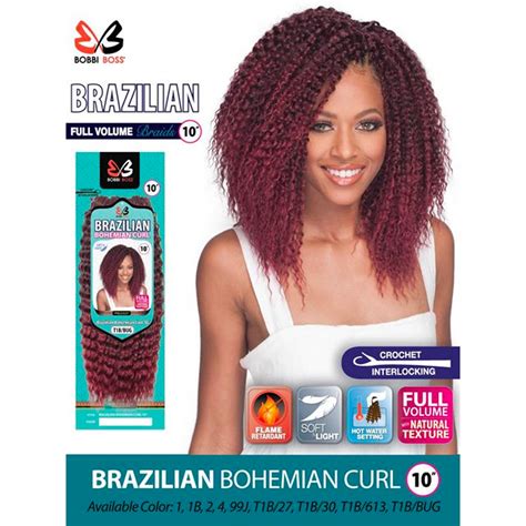 Bobbi Boss Crochet Braid Brazilian Bohemian Curl 10 Beauty Depot O