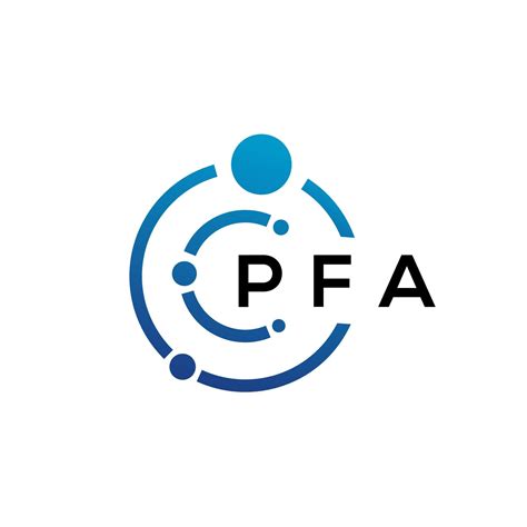 Pfa Letter Technology Logo Design On White Background Pfa Creative