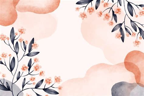 파스텔 색상의 수채화 꽃 배경 무료 벡터