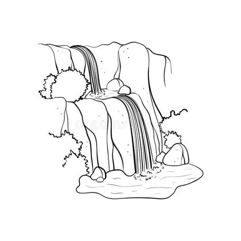 Outline Waterfall Stock Illustrations 2 953 Outline Waterfall Stock