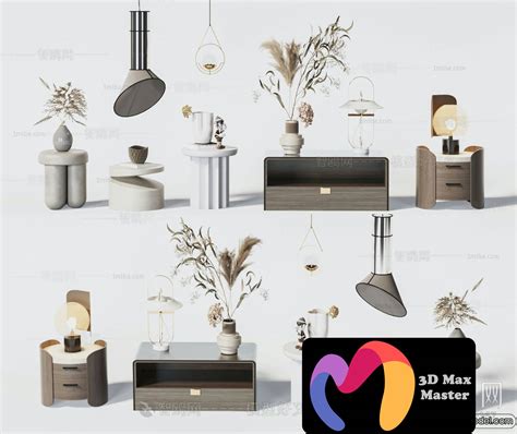 Bedside Tables 3d Furniture Models 034 3d Max 3dmaxter