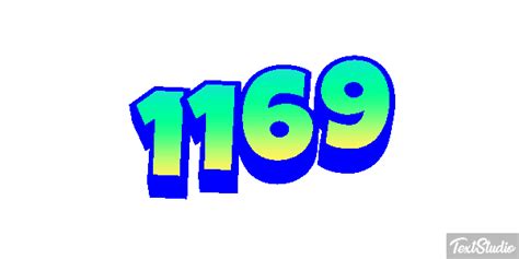 1169 number animated logo designs