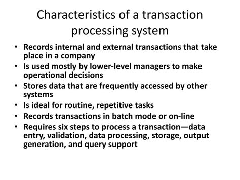 Transaction Processing System Functions Privatelimo