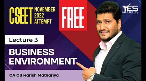 Free Cseet Business Environment Online Classes For Nov 22 Lecture 3 Free Cseet Live Batch