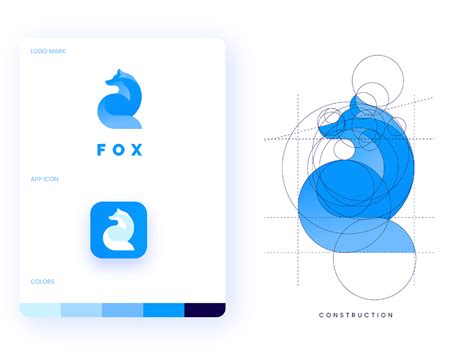 Fox Logo Based On Golden Ratio In 2022 Golden Ratio Logo Design