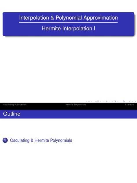 Hermite Interpolation Pdf Interpolation Polynomial