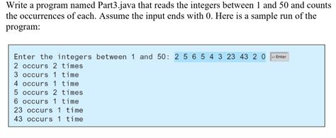 Solved Write A Program Named Part3java That Reads The