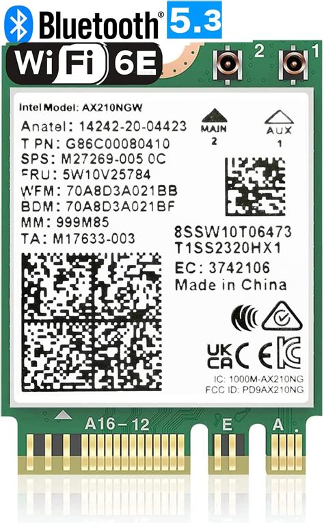 Amazon Com Wifi E Wireless Card Intel Ax Ngw Only Support Cnvio Protocol And Intel