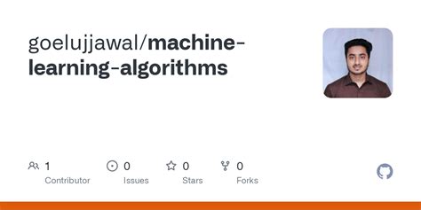 Github Goelujjawalmachine Learning Algorithms