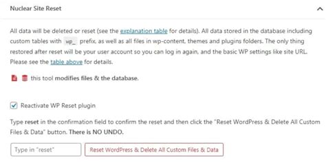 WP Reset Plugin Review Restore WordPress Website In A Click