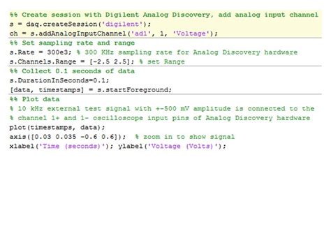 Digilent Analog Discovery Support From Matlab Hardware Support Matlab And Simulink